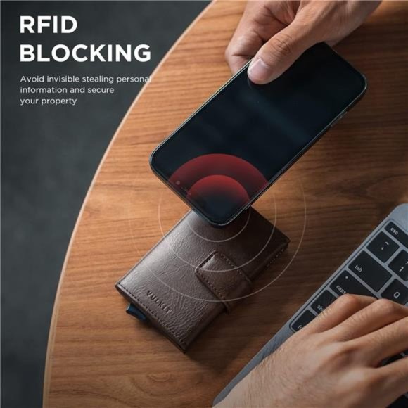 Bags | Pop Up Wallet Genuine Leather Automatic Wallet Rfid Blocking For ...